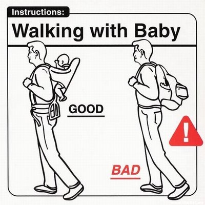 Illustrated baby handling guide for dumb parents | Amusing Planet